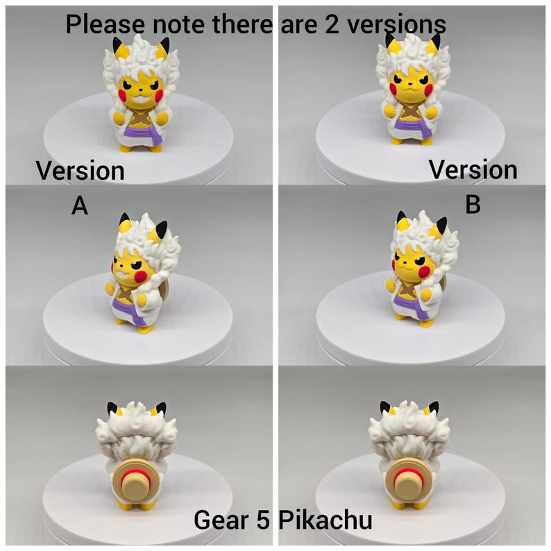 3D Printed One Piece X Pokemon Collab! Get Pikachu as Luffy, Gear 5 ...