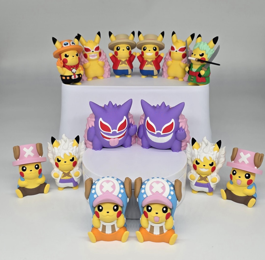 3D Printed One Piece X Pokemon Collab! Get Pikachu as Luffy, Gear 5 ...