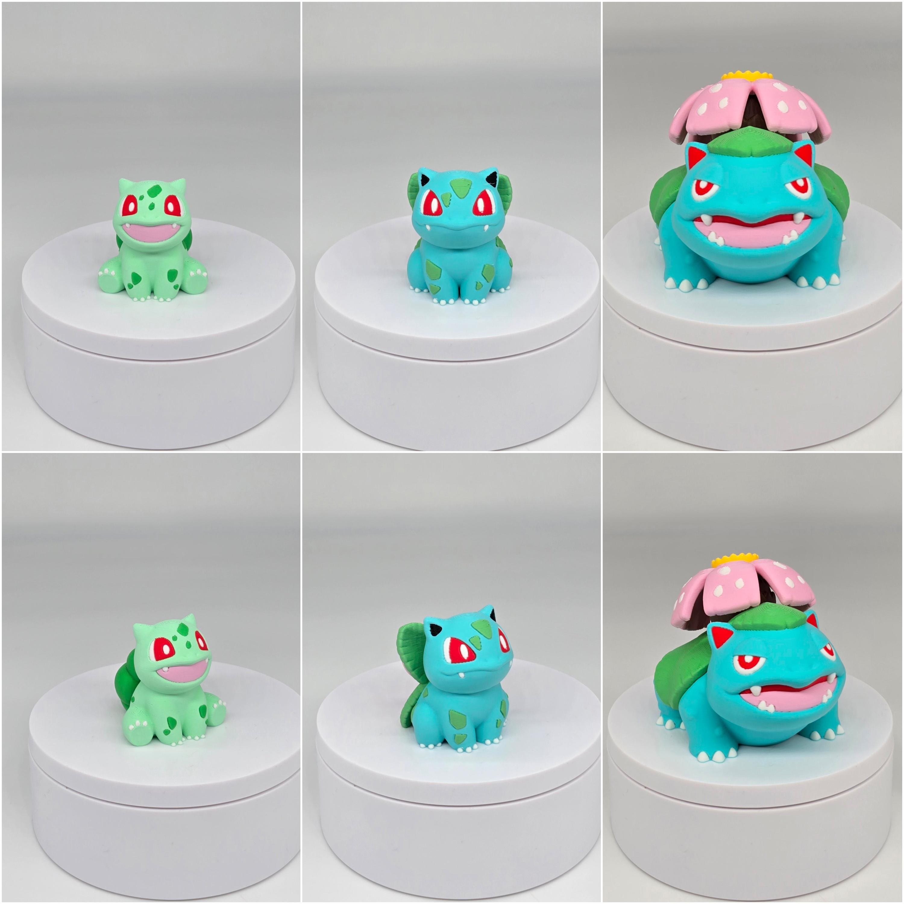 3D Printed Gen 1 Kanto Starter Pokemon Set - Bulbasaur, Ivysaur ...