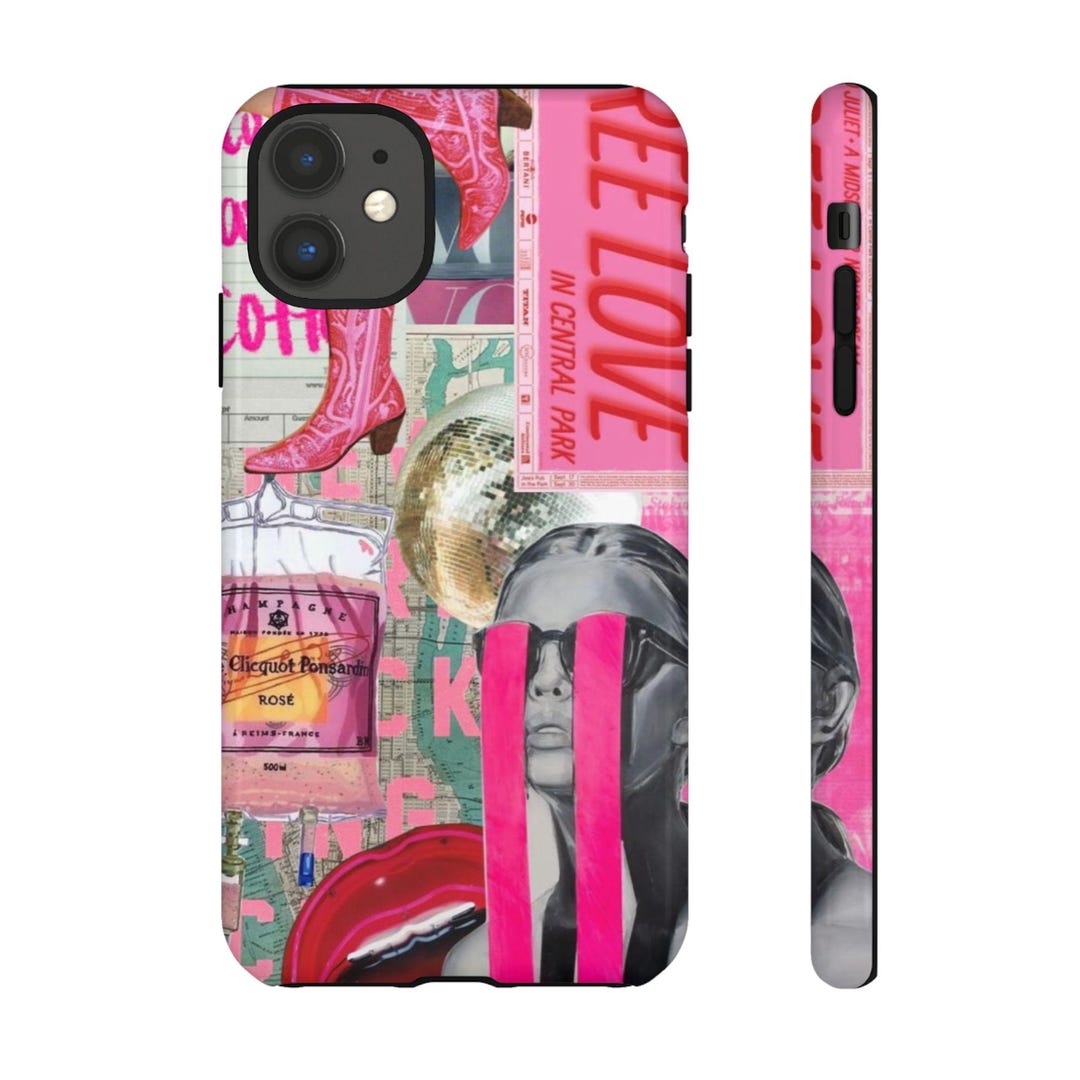 Artistic Phone Case - Trendy Pink Love Design, Modern Phone Cover, Gift ...