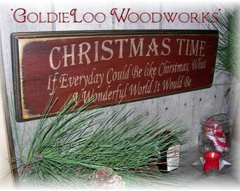 MERRY CHRISTMAS, Wooden Sign. Painted Christmas Sign. Christmas Decor ...