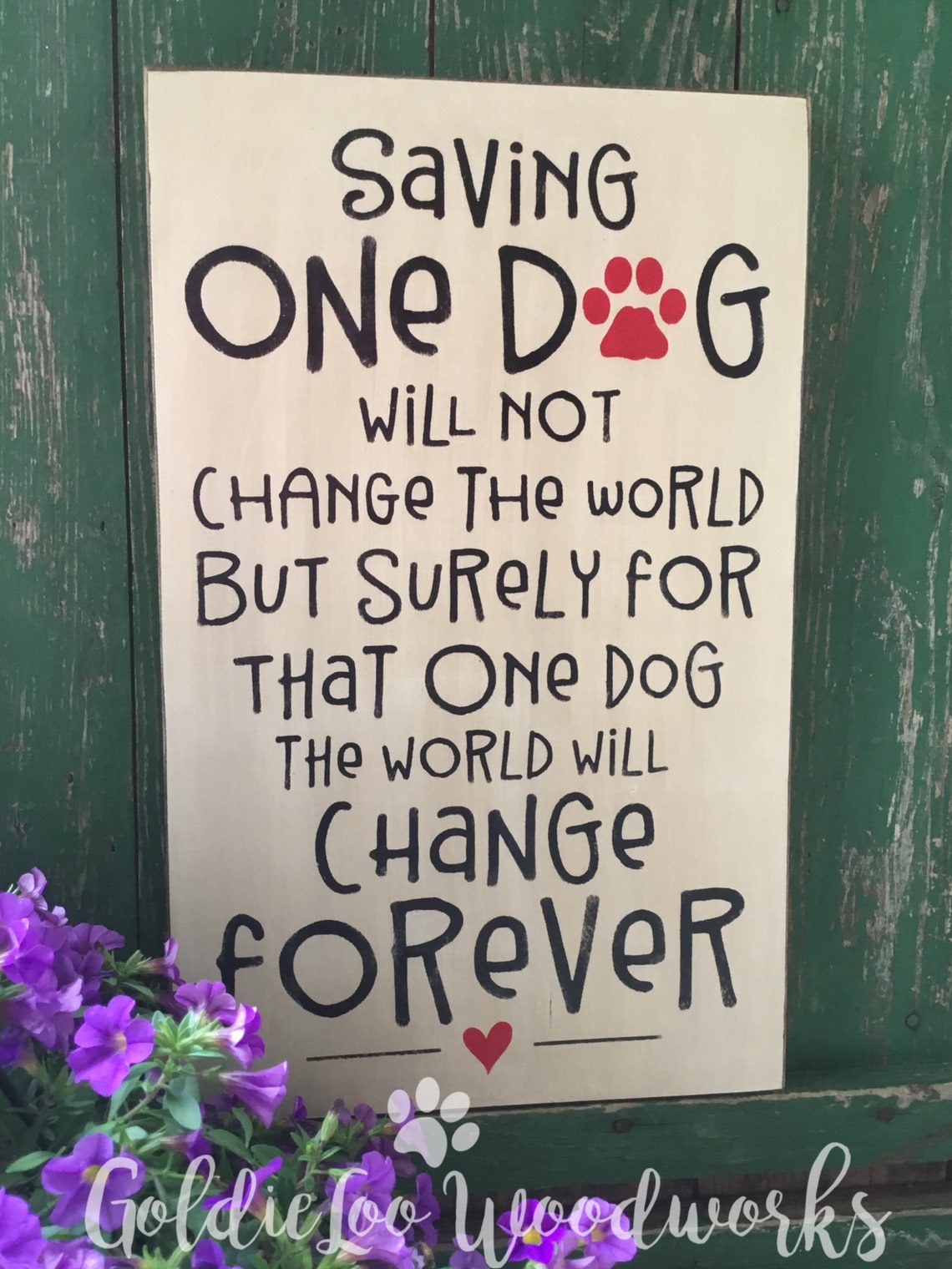 Saving One Dog Word Art Typography Subway Art Primitive | Etsy