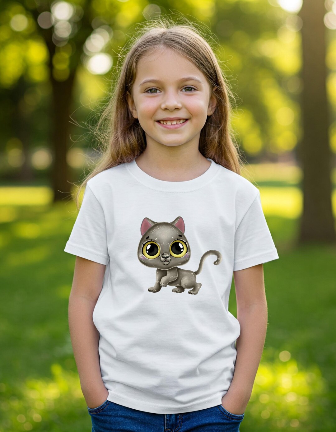 Cute Baby Cat , Adorable Kitten Clipart, Kawaii Cat Art, Sweet Baby ...