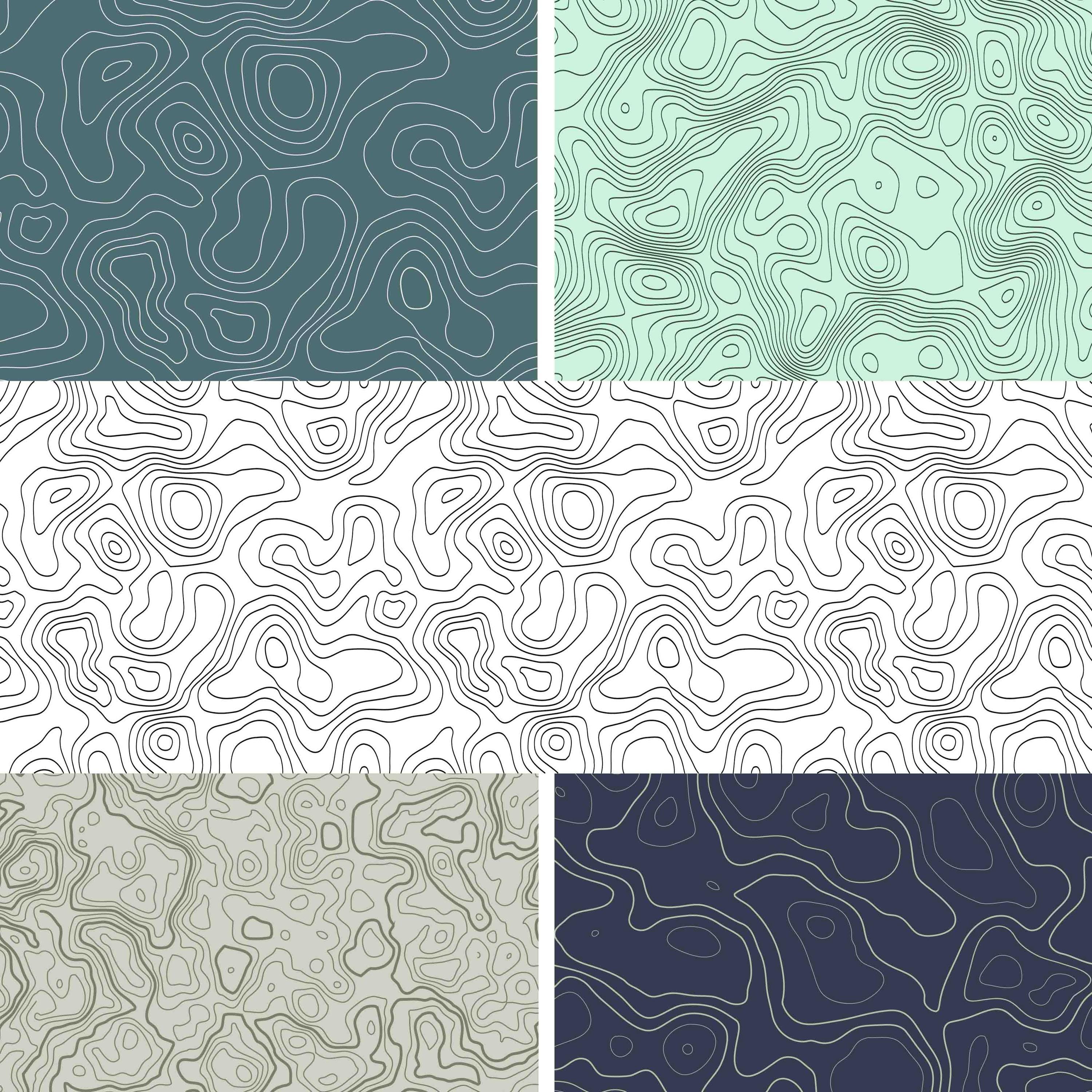 Topography Background Svg Png, Seamless Topography Pattern SVG, Map ...