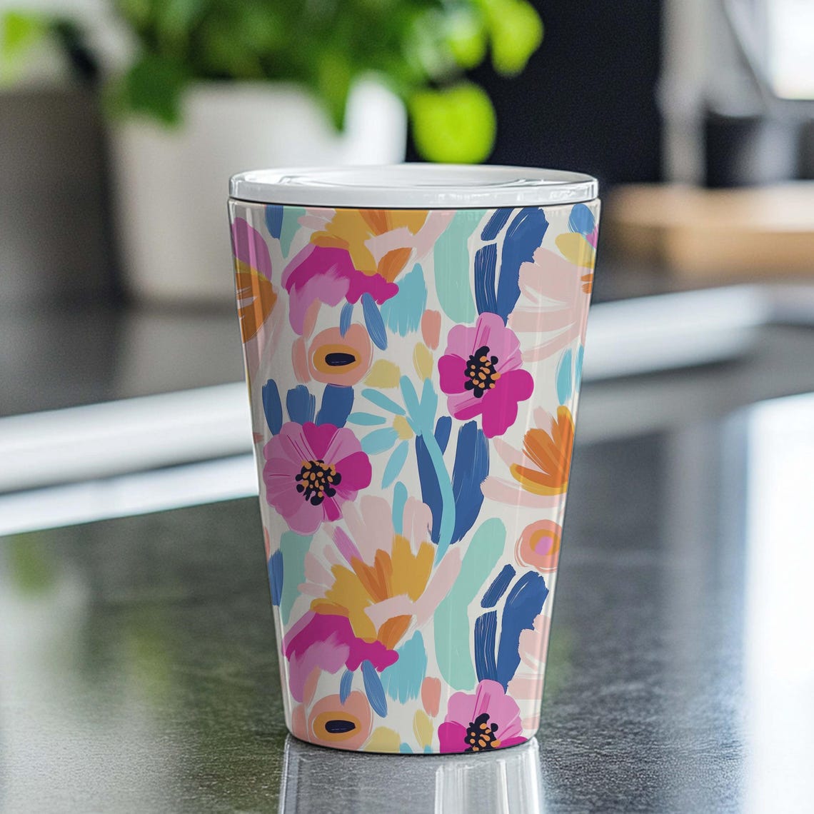 Painted Abstract Floral Pattern, Seamless Painted Floral Pattern ...