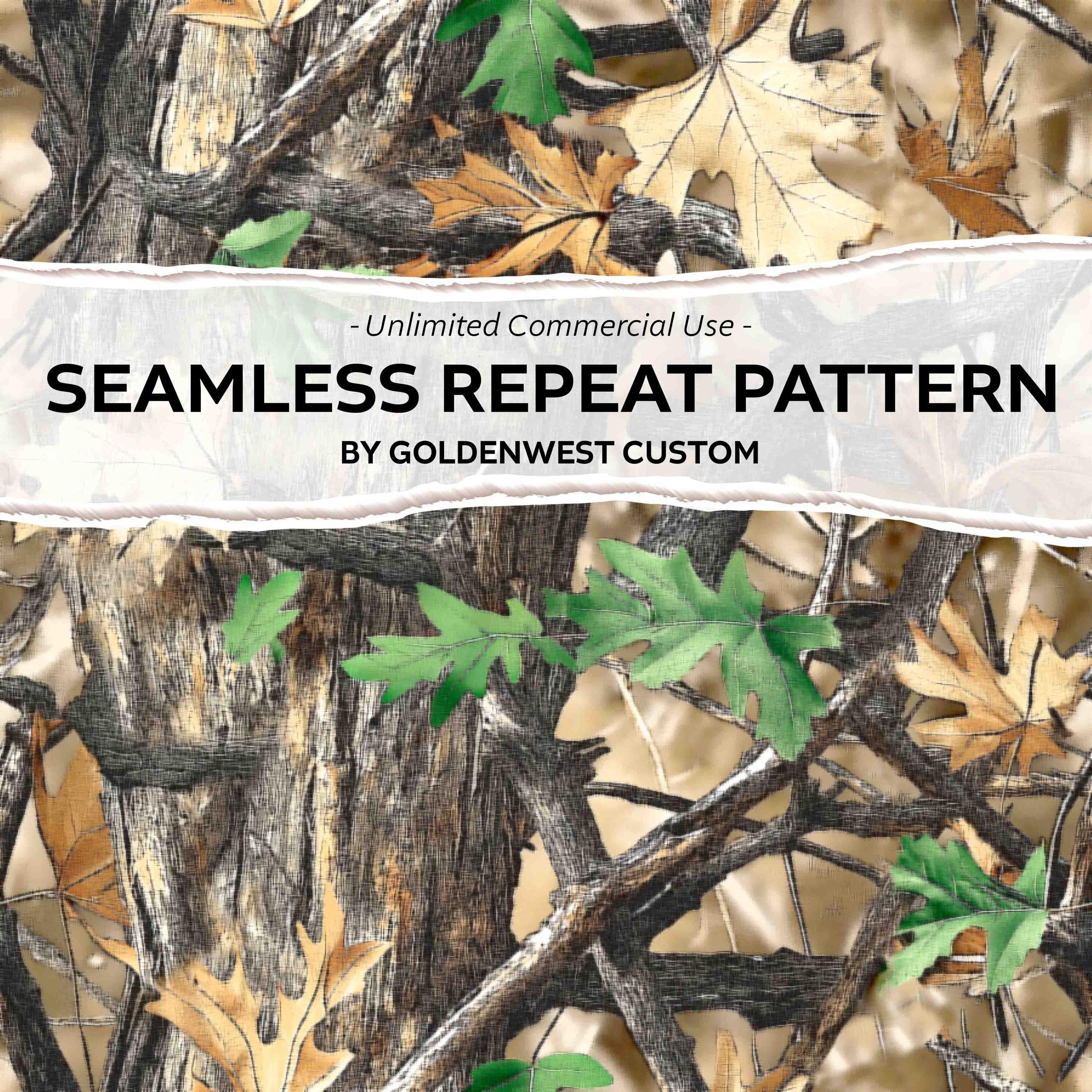 Realistic Tree Camo, Woods Hunting Designs, Seamless Patterns, Country ...