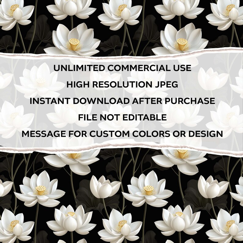 Lotus Flower Seamless Background Pattern, Elegant Seamless Floral ...