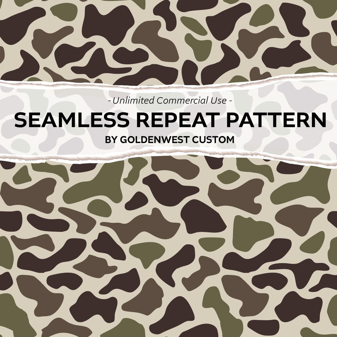 Camo Seamless Patterns, Camouflage Pattern, Duck Camo Design, Hunting Camo Graphic, Digital ...