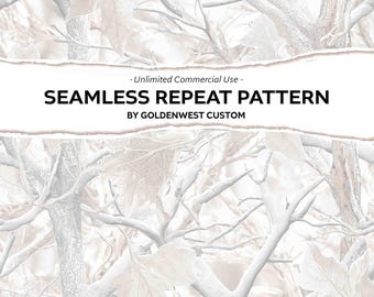 Realistic Tree Camo, Winter Camo, Camo Seamless Pattern, Hunting Png ...