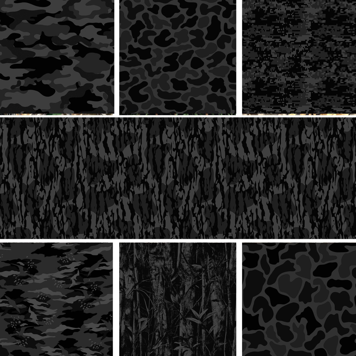 Camo Seamless Patterns, Camouflage Pattern, Duck Camo Design, Hunting ...