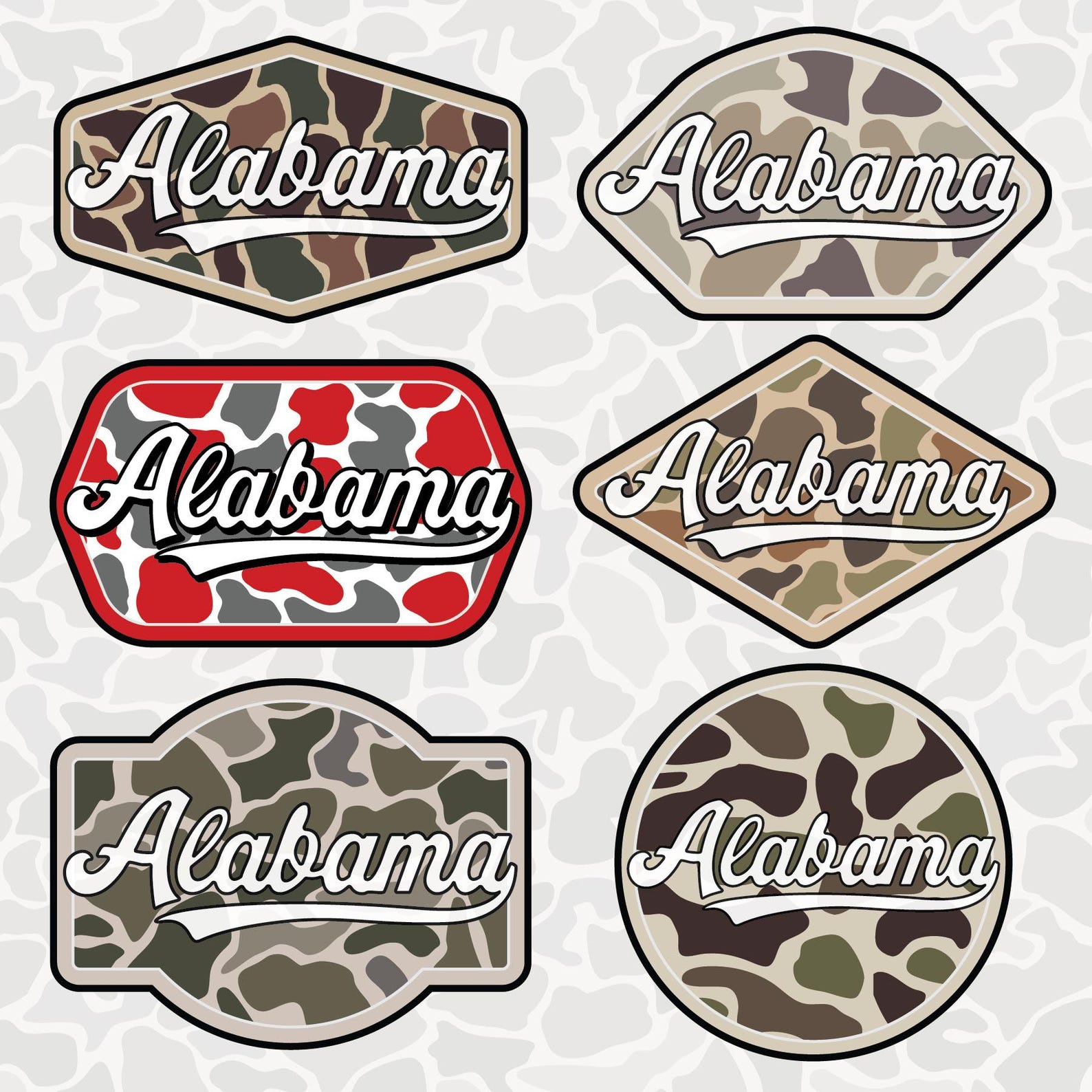 Alabama Png, Duck Camo Alabama Patches, Camo Patches, Camo PNG, Digital ...