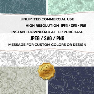 Topography Background Svg Png, Seamless Topography Pattern SVG, Map ...