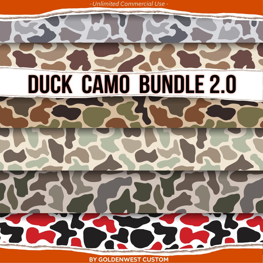 Camo Seamless Patterns, Camouflage Pattern, Duck Camo Design, Hunting Camo Graphic, Digital ...