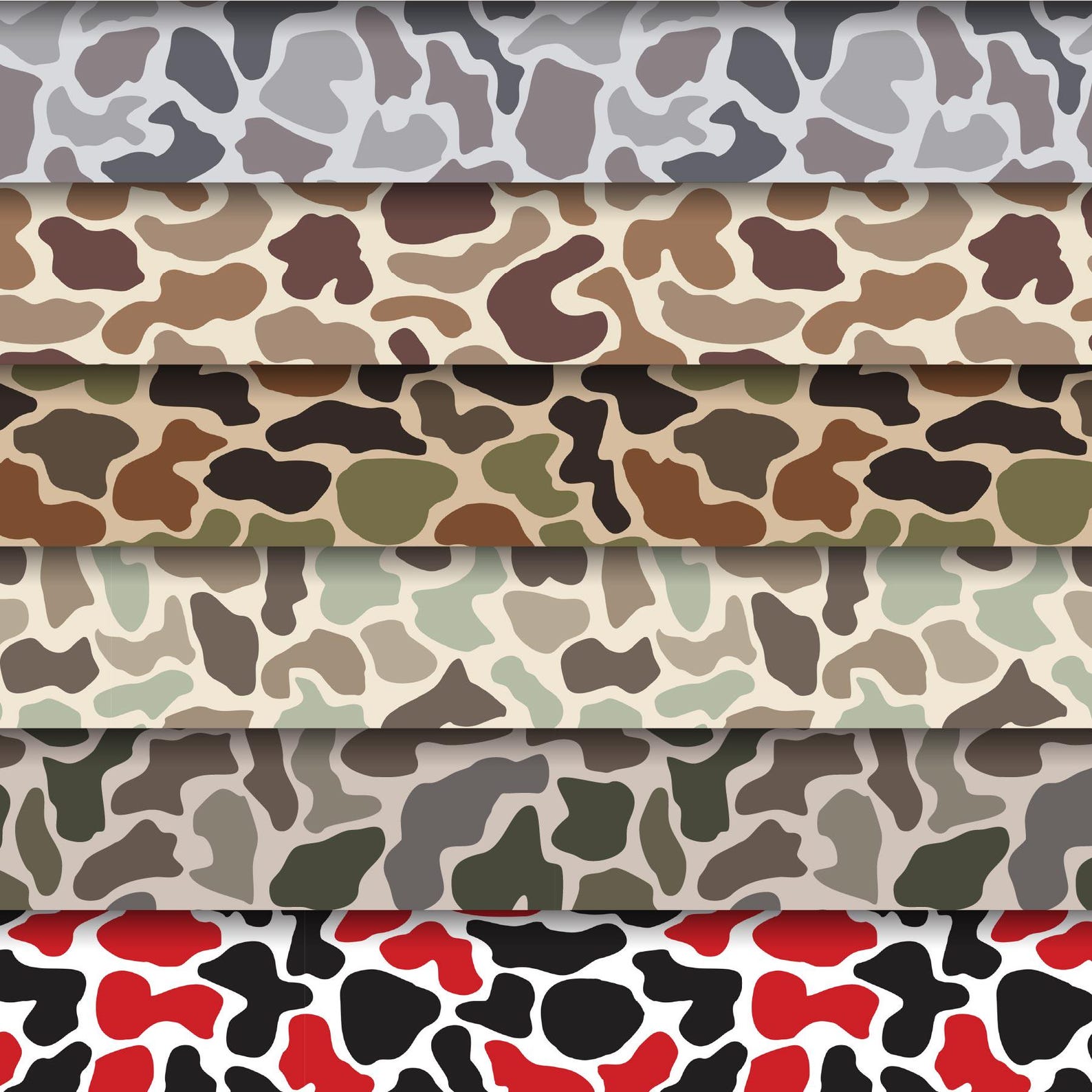 Camo Seamless Patterns, Camouflage Pattern, Duck Camo Design, Hunting Camo Graphic, Digital ...