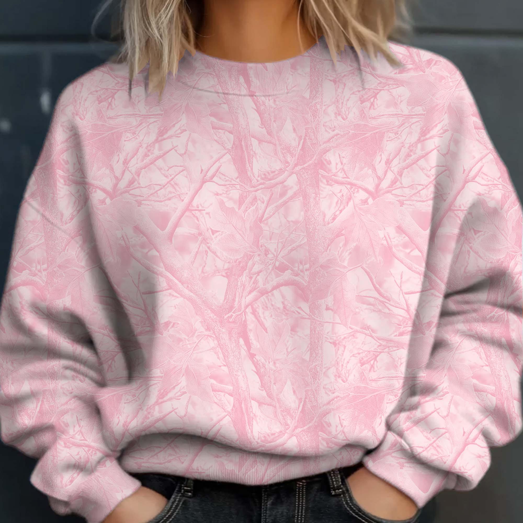 Pink Tree Camo, Washed Pink Winter Camouflage, Seamless Pattern ...