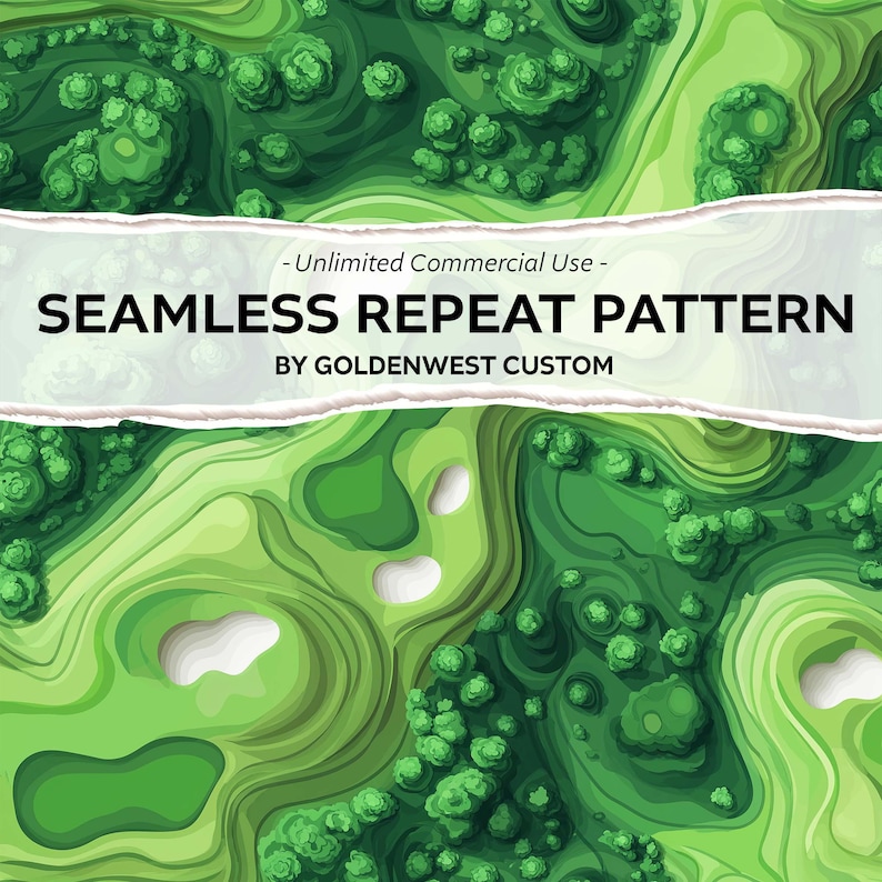 Golf Seamless Pattern, Topography Map, Golfing Digital Paper, Golf ...