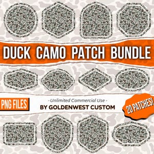 Camo Patch Png, Duck Camo Patches, Duck Camo PNG, Hunting Camo PNG ...