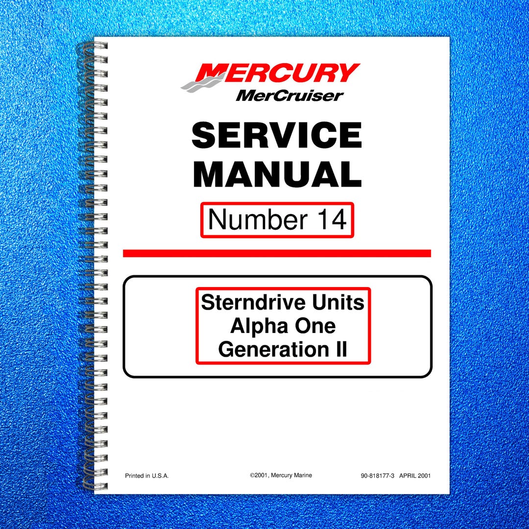MERCURY Mercruiser #14 Sterndrive Units Alpha One Generation Ii Service ...