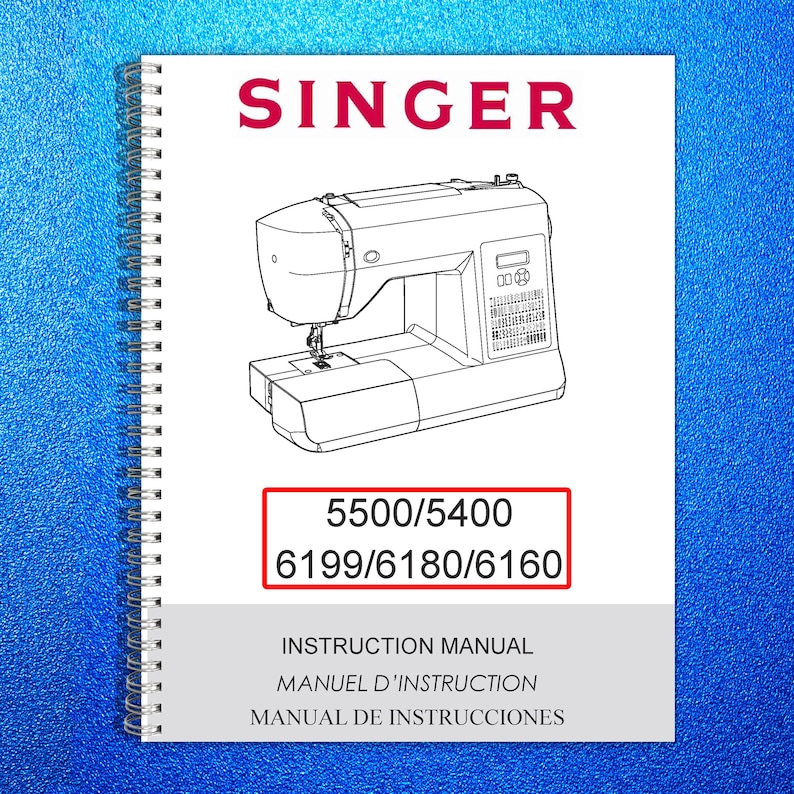 SINGER 5400 5500 6199 6180 6160 Sew Mate Sewing Machine User Manual ...
