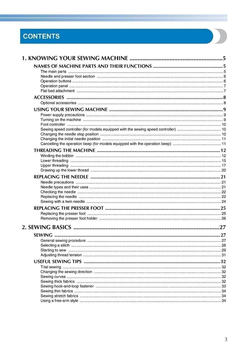 Brother Project Runway XR9500PRW Sewing Machine Manual User Guide Color ...