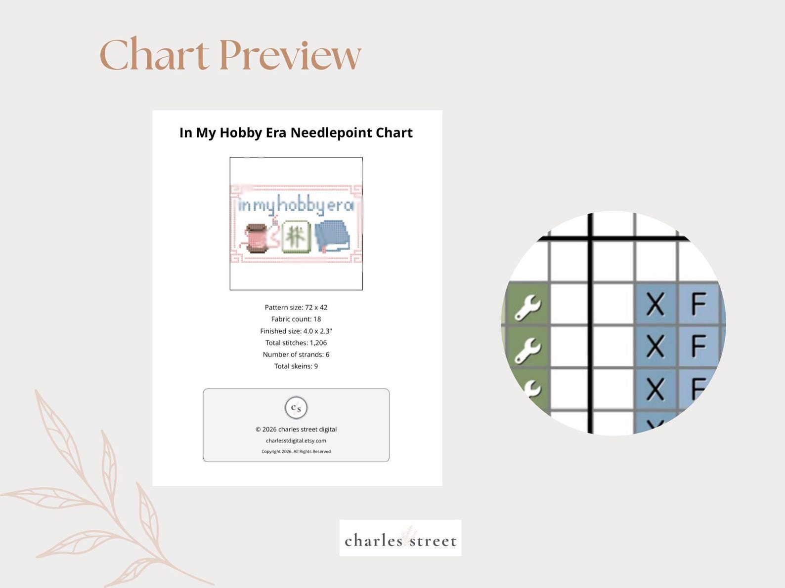 In My Hobby Era Needlepoint Chart – Mahjong, Stitching, Reading ...