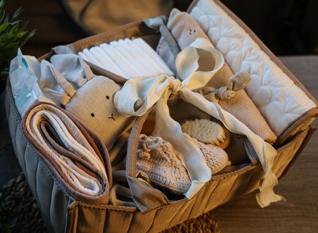 New Baby Complete Gift Set - Nappy Caddy Including Gift Essentials ...