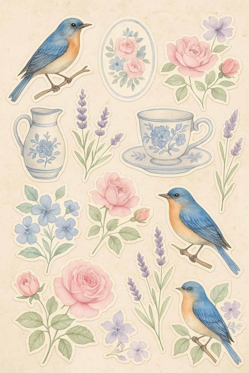 Vintage Bird Junk Journal Printable Kit Ephemeral, Backgrounds, Digital ...