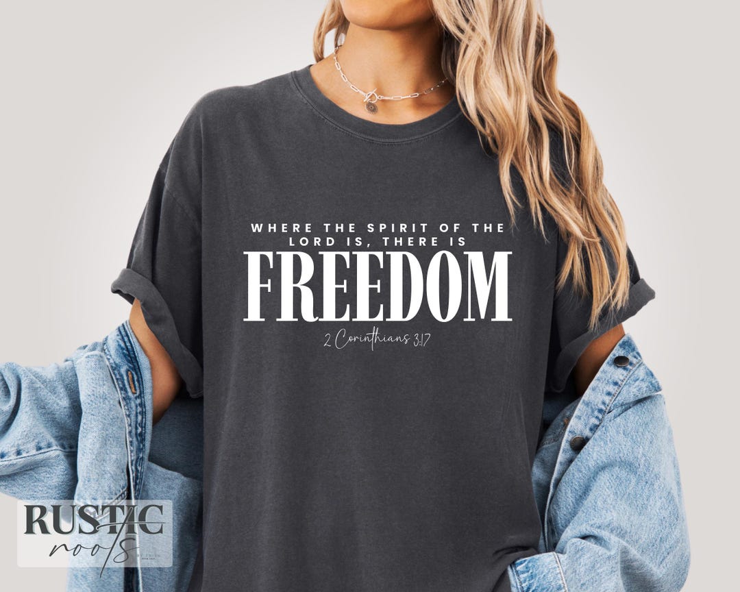 Freedom Bible Verse SVG PNG: Christian Shirt Design (digital Download ...