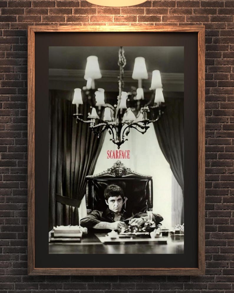 Scarface Al Pacino Poster, Tony Montana Art Print, 80s Cinema Icon ...
