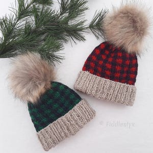 Buffalo Plaid Hat Knitting Pattern: the Paul Beanie - Newborn to Adult ...