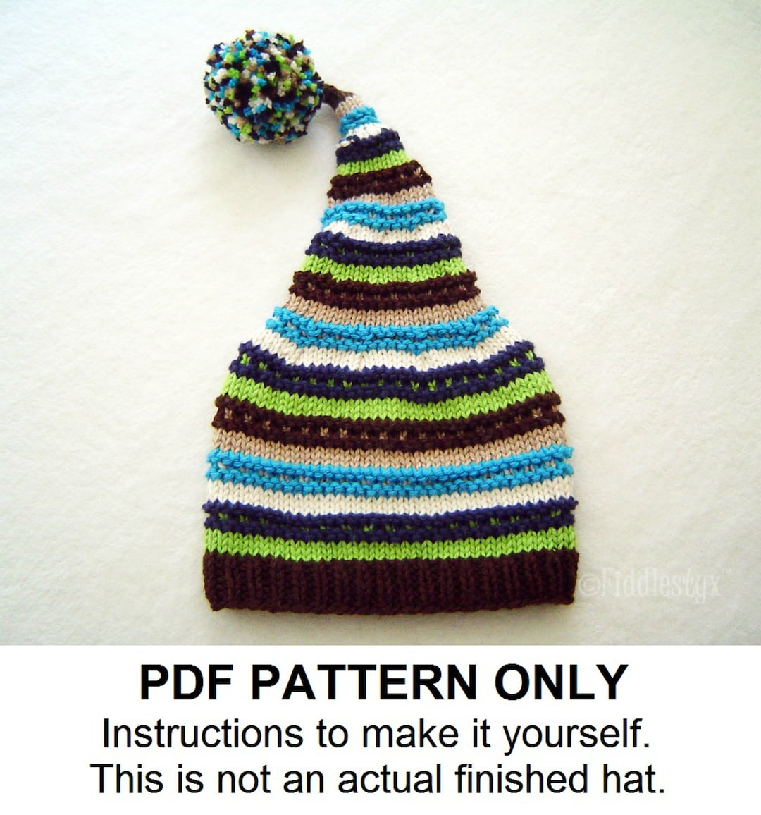 LINUS Hat Knitting Pattern: Striped Stocking Cap (PDF Pattern) - Etsy