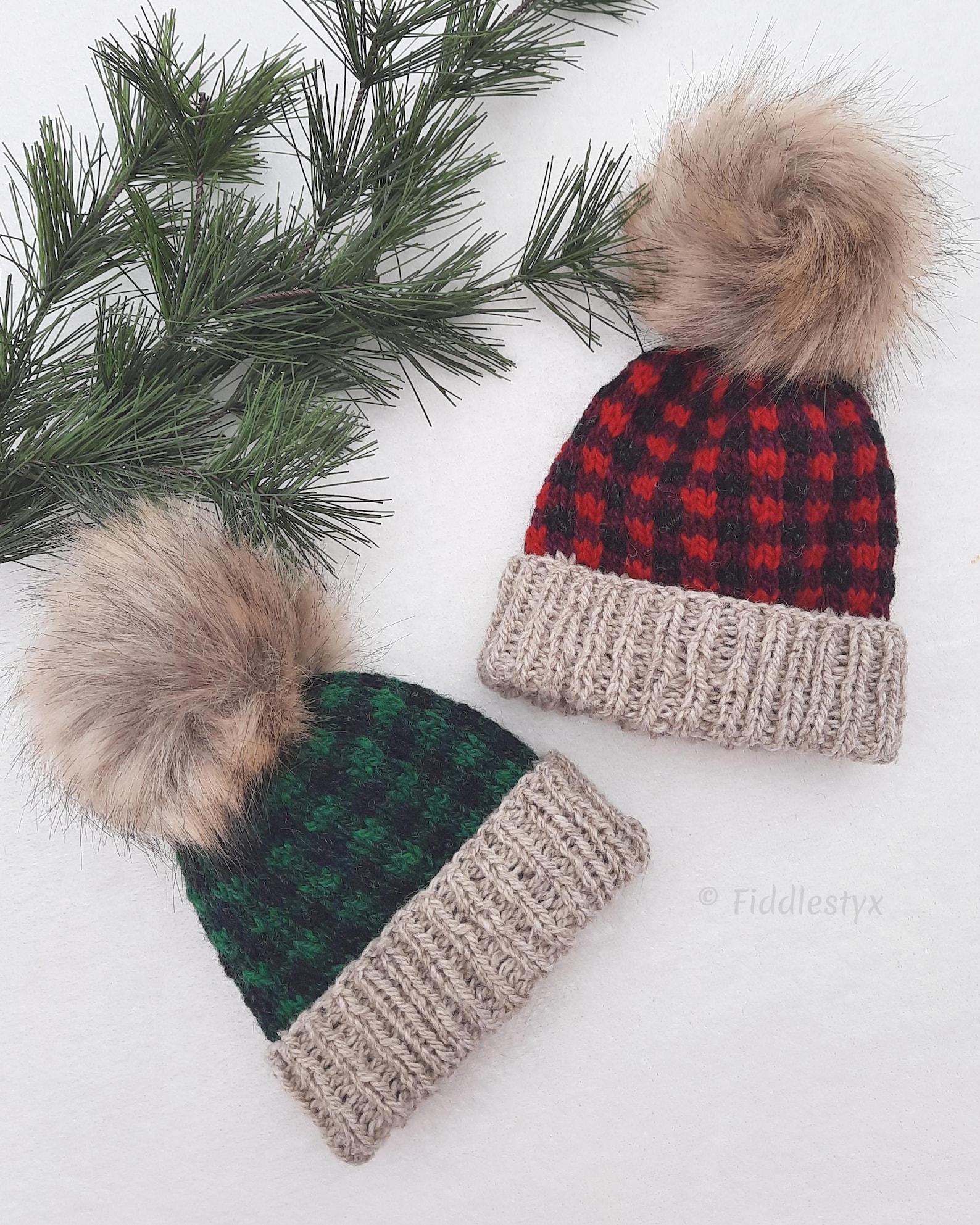 Buffalo Plaid Hat Knitting Pattern: the Paul Beanie - Newborn to Adult ...
