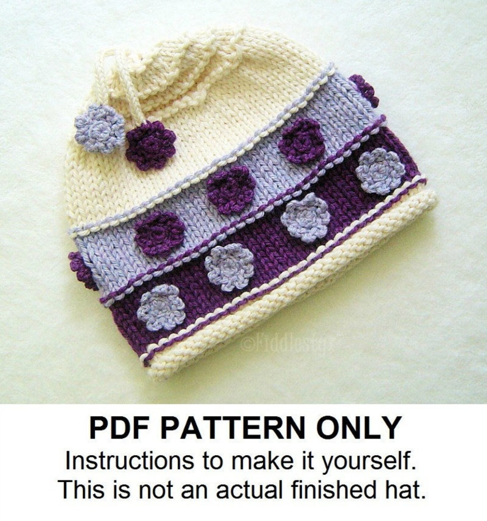 Knitting Pattern Girl's Hat Pattern the VIOLET Hat - Etsy