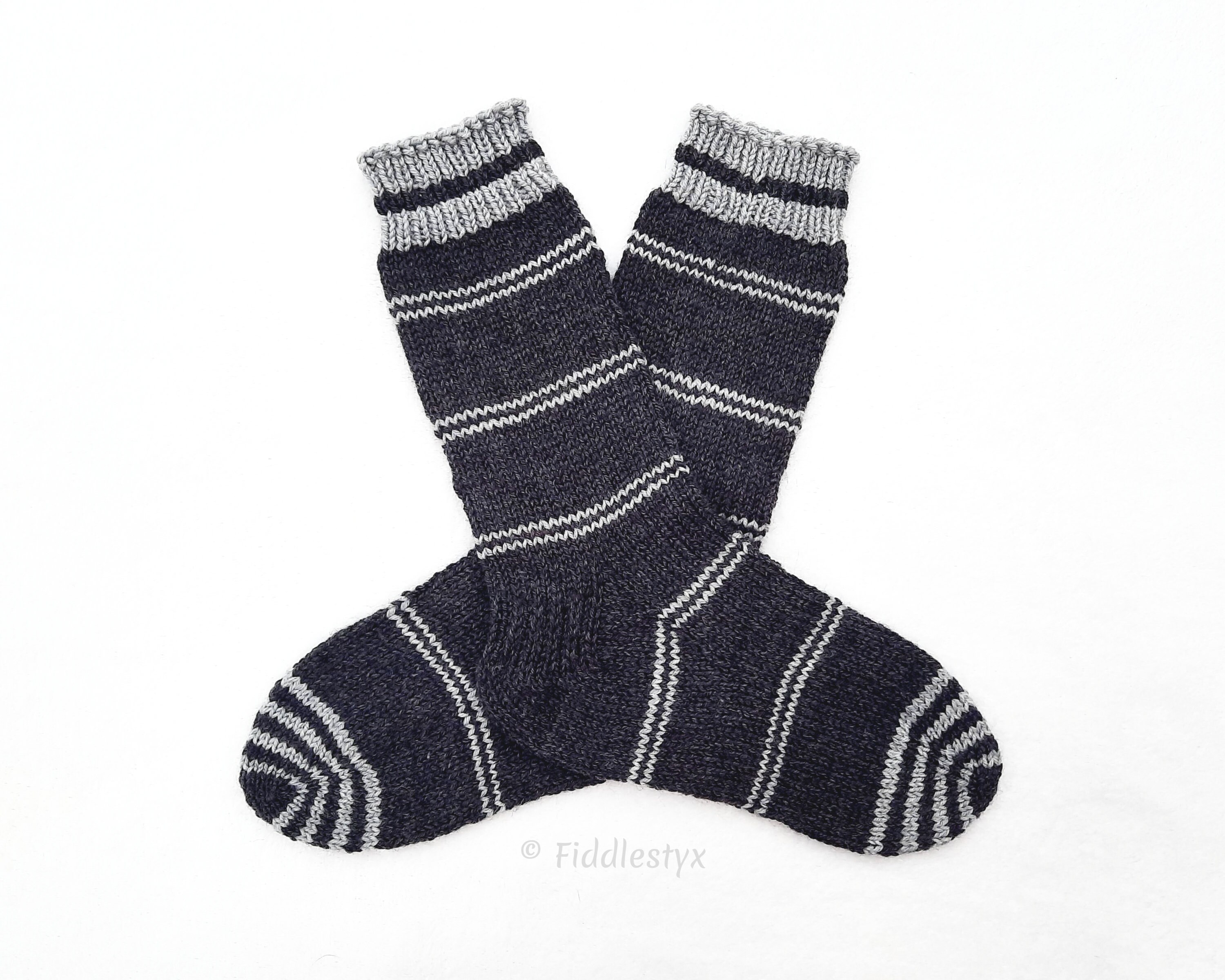 Striped Socks Knitting Pattern: Worsted Weight Yarn (PDF Pattern) - Etsy