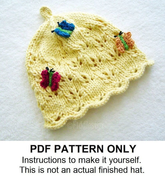 Knitting Pattern Butterfly Hat Pattern the DIANA Hat - Etsy
