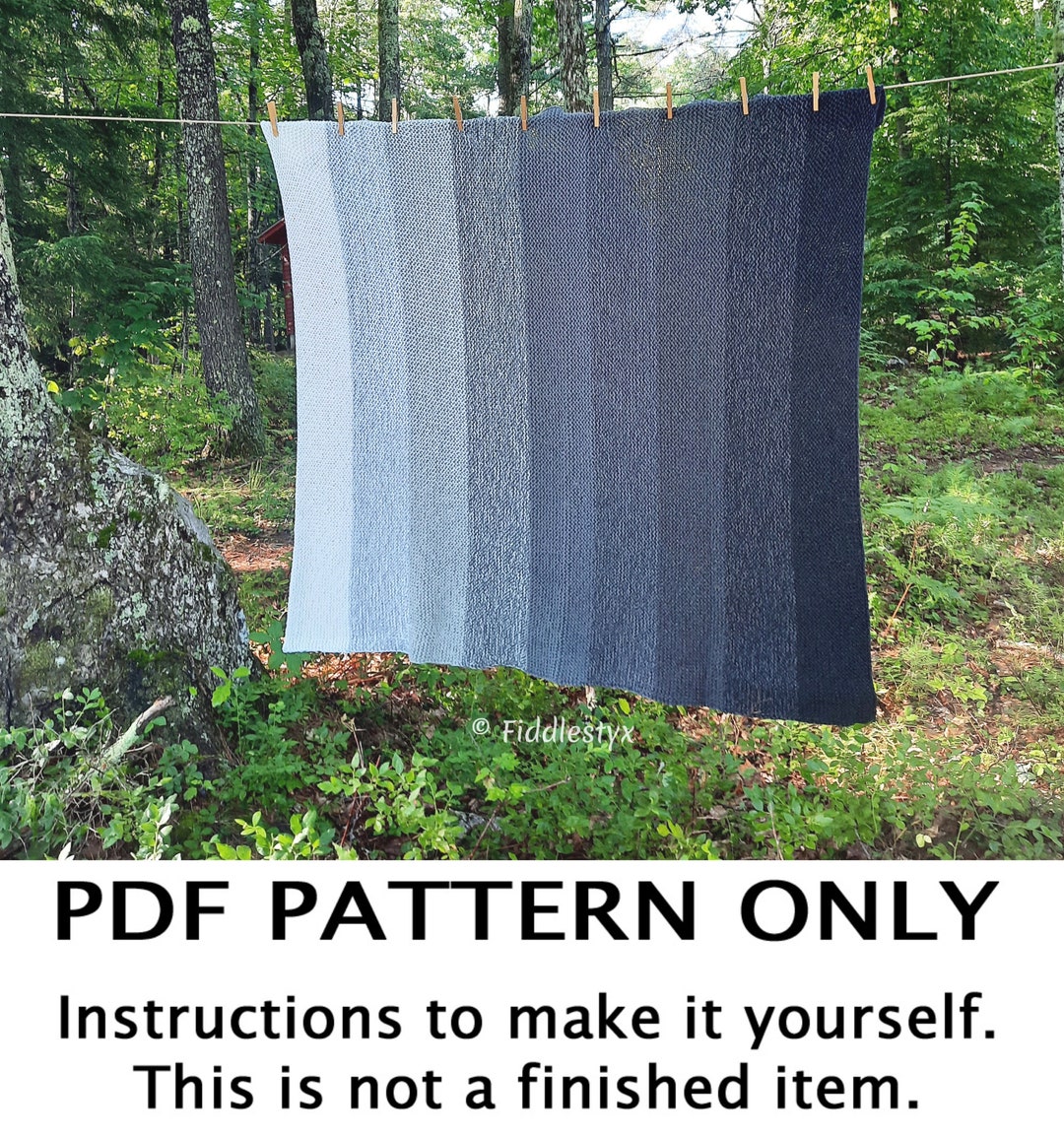 Gradient Blanket Knitting Pattern - Knitting Pattern - Afghan Knitting ...