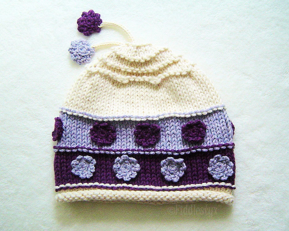 Knitting Pattern Girl's Hat Pattern the VIOLET Hat | Etsy