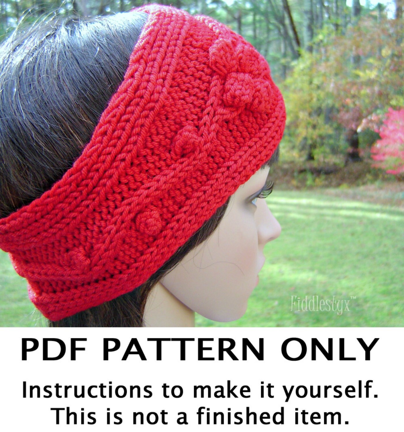 Knitting Pattern Knitted Earwarmer Pattern Knit Headband | Etsy
