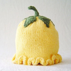 Knitting Pattern - Girl's Flower Hat Pattern - the EMILY Hat (newborn ...