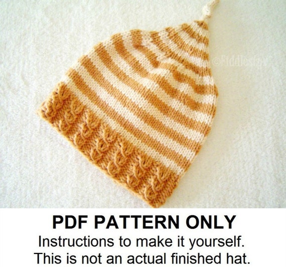 Knitting Pattern Pixie Hat Pattern the JAMIE Hat newborn | Etsy