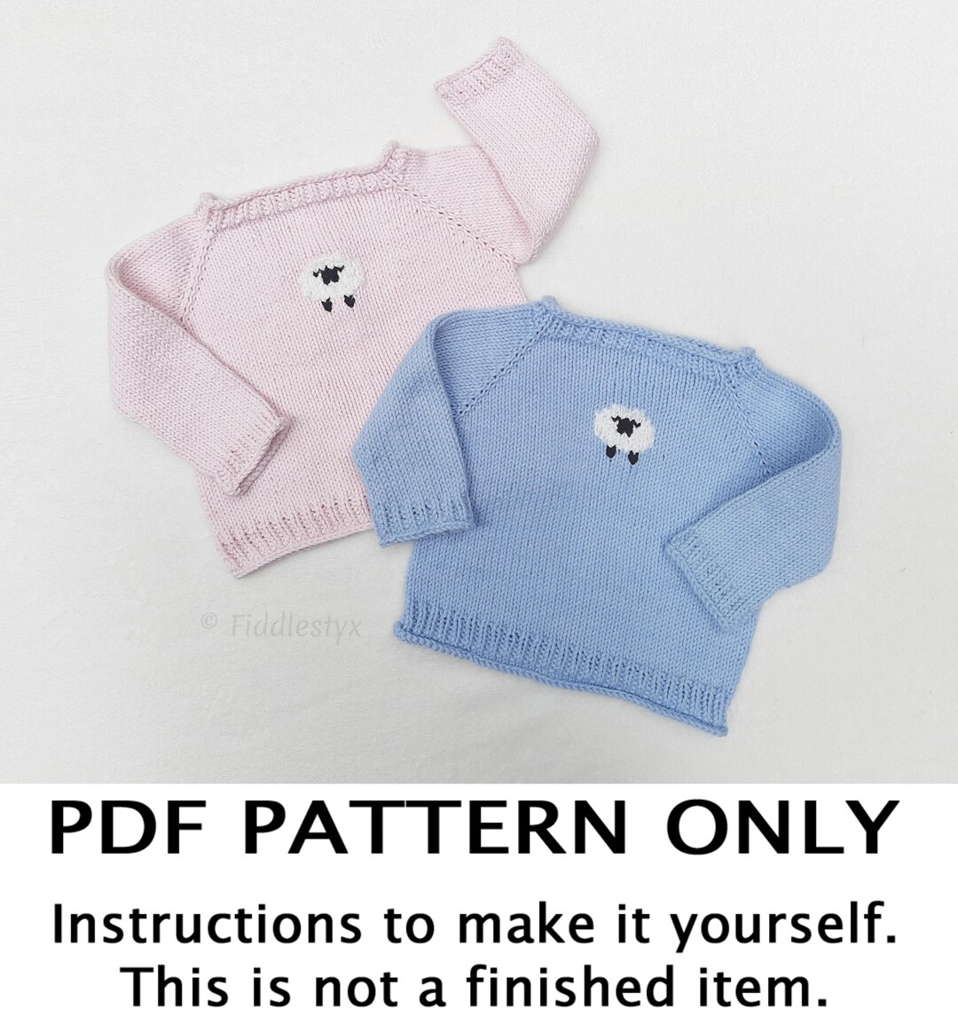 Lamb Sweater Knitting Pattern: the AVERY Pullover, Baby to Child Sizes ...