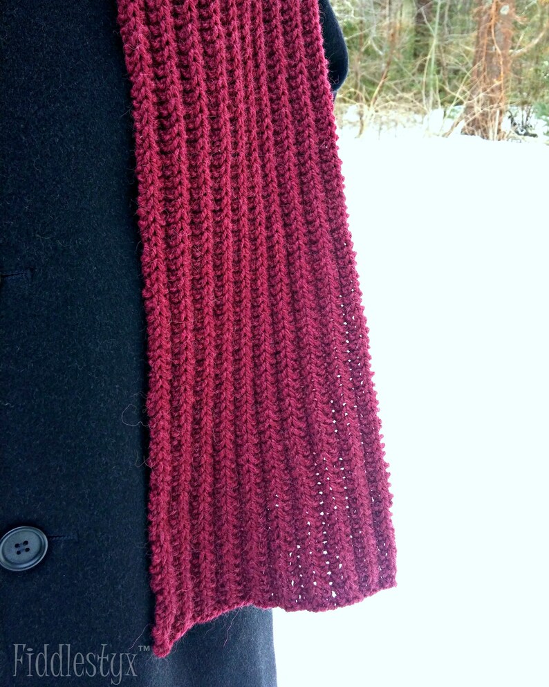 Reversible Scarf Knitting Pattern: Classic Design (PDF Pattern) - Etsy