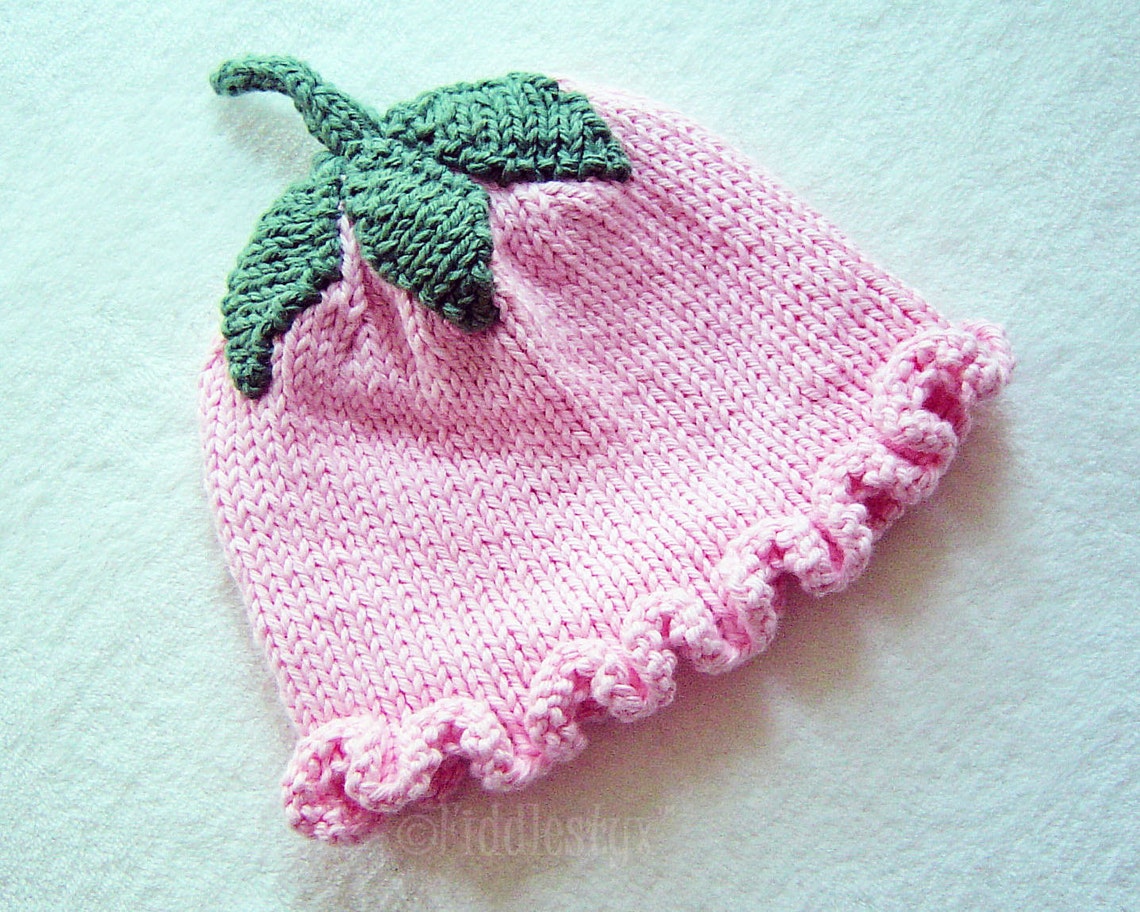 Knitting Pattern Girl's Flower Hat Pattern the EMILY | Etsy