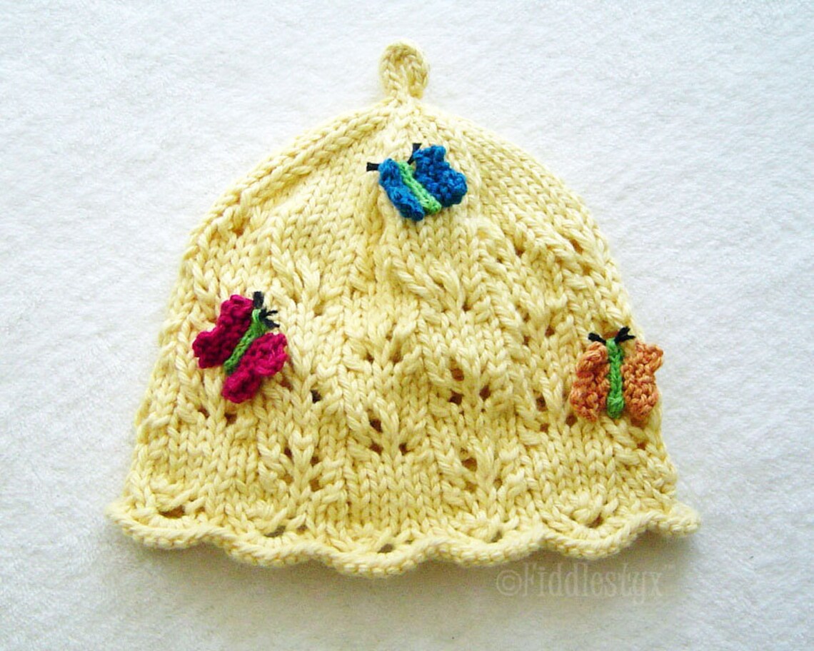 Knitting Pattern Butterfly Hat Pattern the DIANA Hat - Etsy