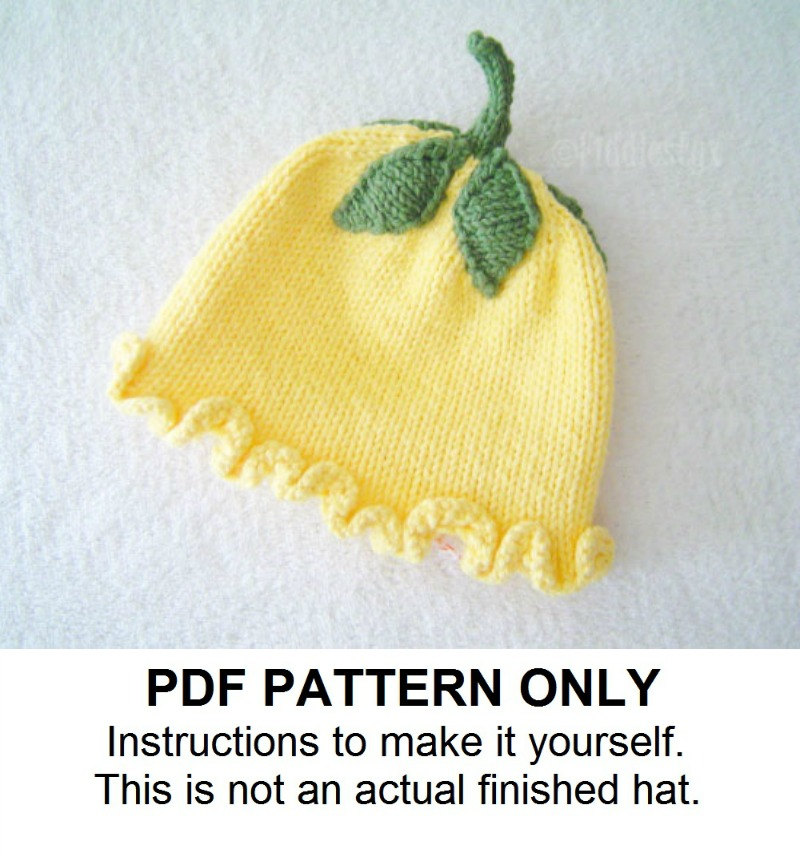 Knitting Pattern Girl's Flower Hat Pattern the EMILY | Etsy