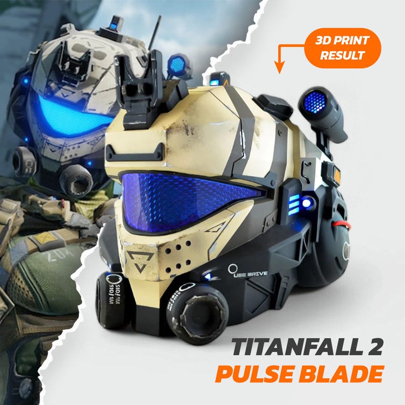 Titanfall 2 Pulse Blade Pilot Helmet 3D Model | Titanfall Helmet Print ...