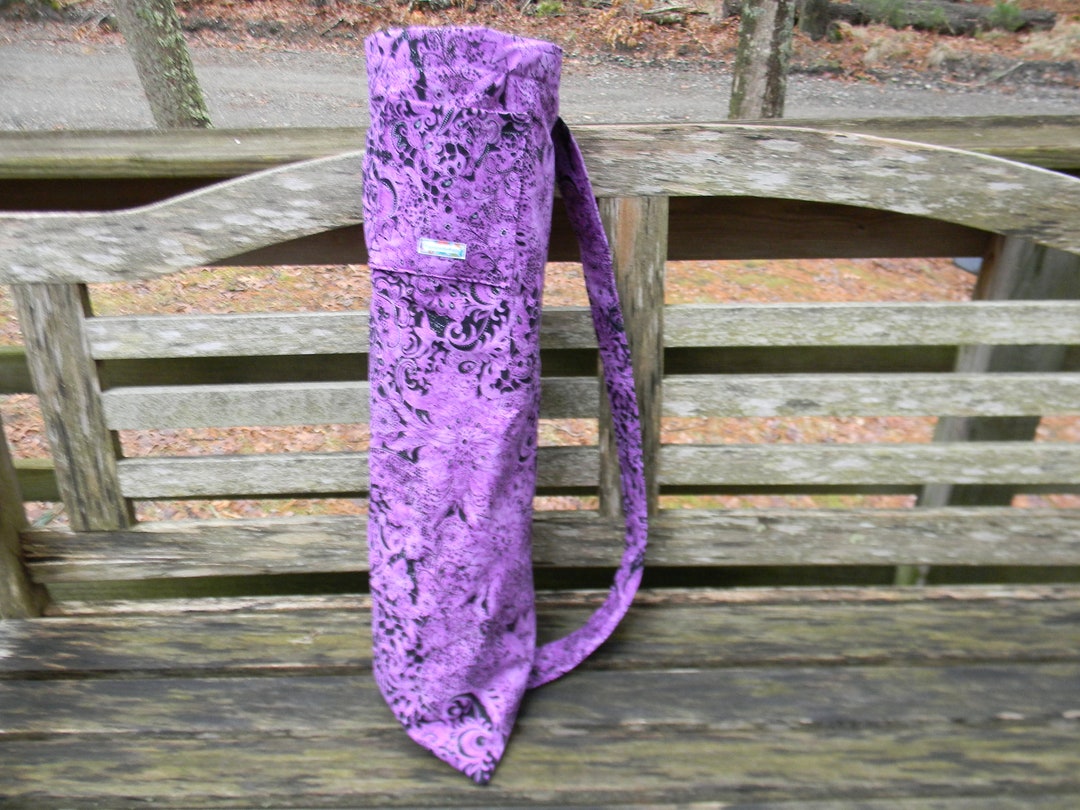 Purple Batik Yoga Mat Bag - Etsy