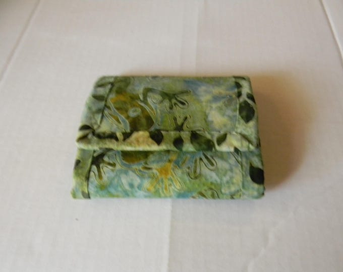 Green Frogs Batik Trifold Wallet - Etsy