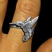 Hummingbird Ring Sterling Silver - Etsy