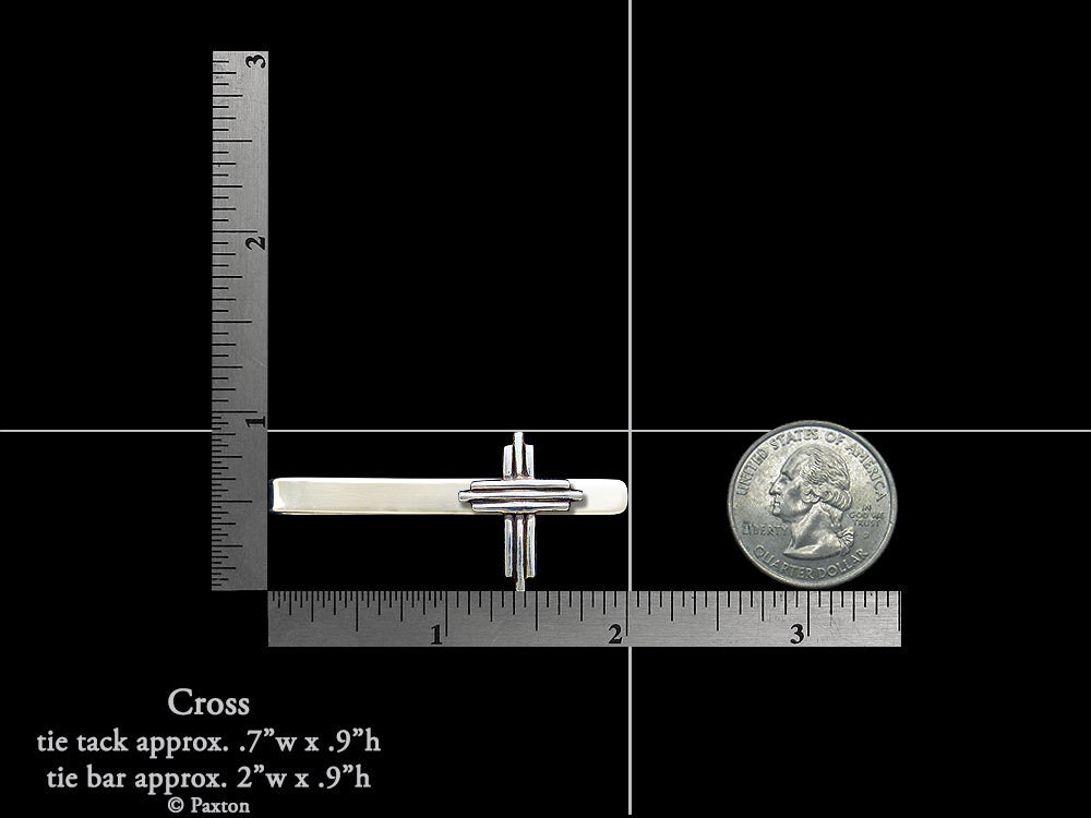 Cross Tie Tack or Cross Tie Bar / Tie Clip Sterling Silver - Etsy